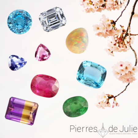 Gemmes et Pierres Précieuses Non Montées - Les Pierres de Julie Paris.