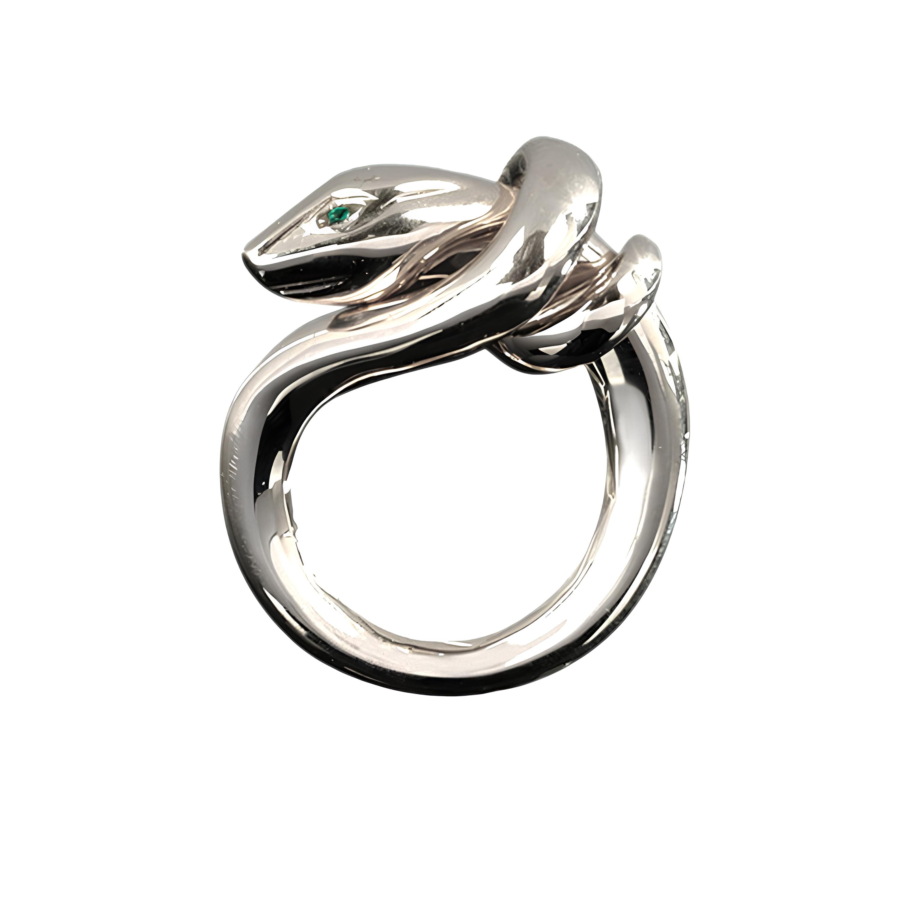 Antique Cocktail Rings - Boucheron Serpent Kaa Tsavorite Garnets White ...