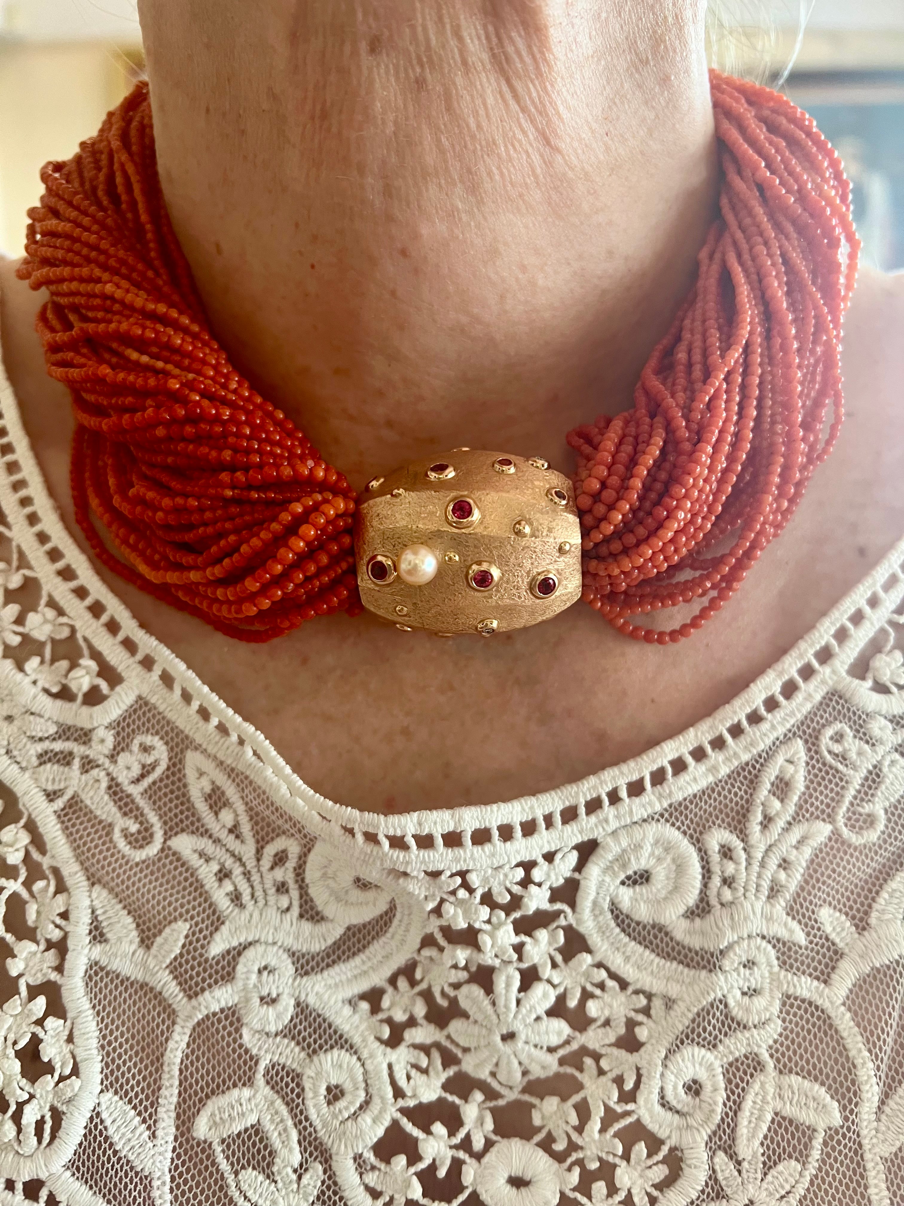 Collier Corail Torsadé Or Jaune 18 Carats – Les Pierres de Julie